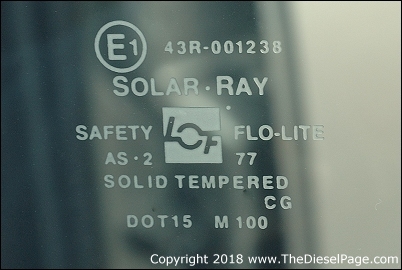 TheDieselPage.com - Automotive Glass - Copyright March 2018